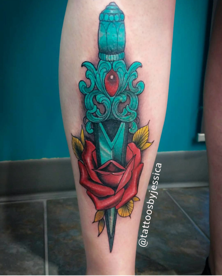 17 Killer Dagger Tattoo Designs | Female Tattooers